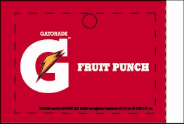 Large Gatorade Fruit Punch Line Art Flavor Drink Labels | Gatorade ...