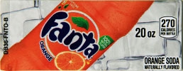 Small Fanta Orange Bottle Flavor Drink Labels | Small Vending Machine ...